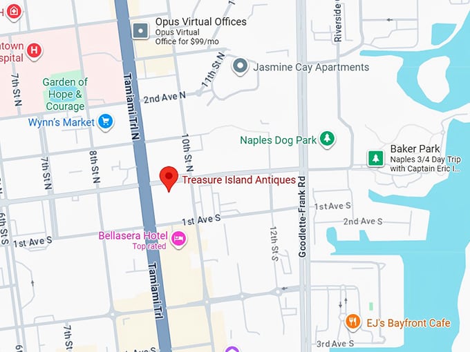 16. treasure island antiques map