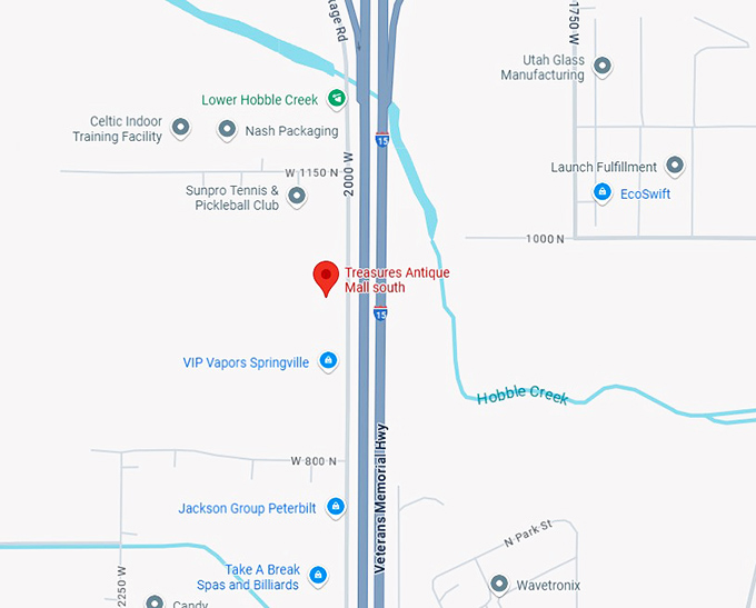 16. treasures antique mall south map