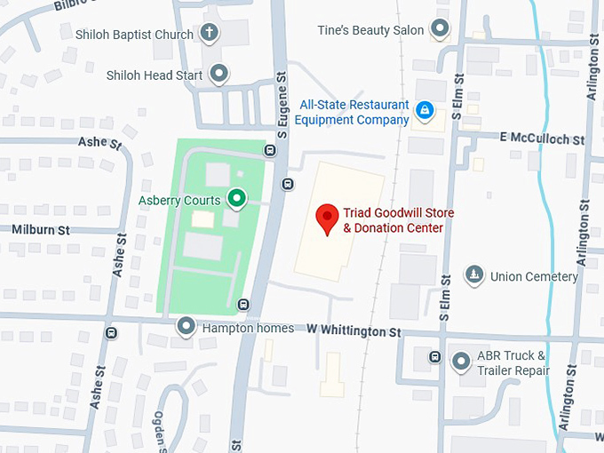 16. triad goodwill store & donation center map