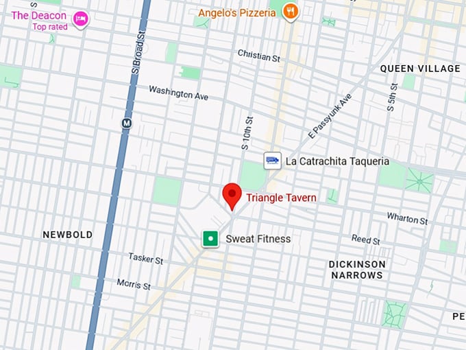 16. triangle tavern map