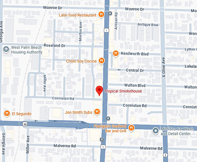 16. tropical smokehouse map