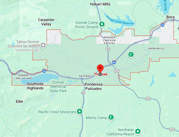 16. truckee, ca map