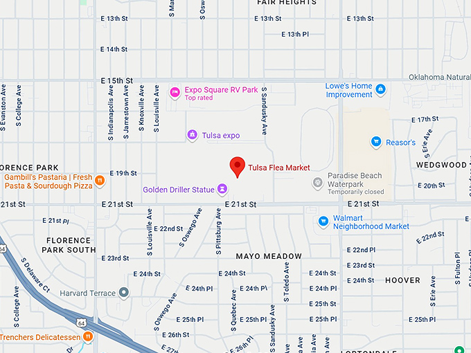 16. tulsa flea market map