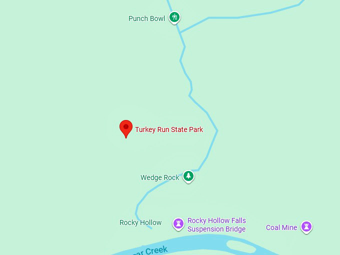 16. turkey run state park map