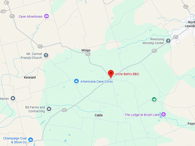 16. uncle beth's bbq map