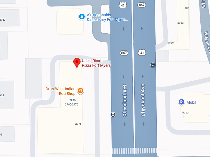 16. uncle rico's pizza fort myers map