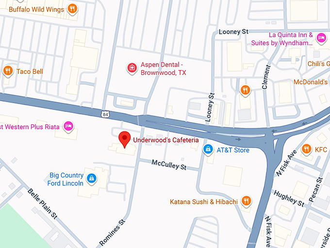 16. underwood's cafeteria map