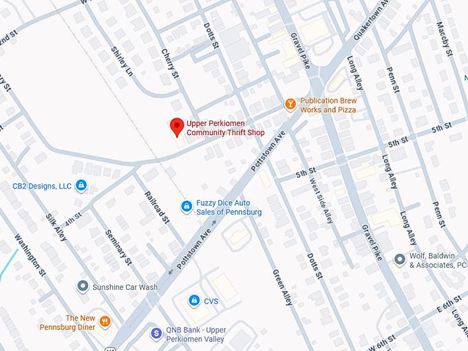 16. upper perkiomen community thrift shop map