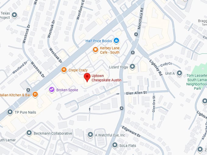16. uptown cheapskate austin map
