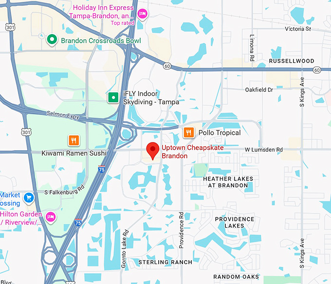 16. uptown cheapskate brandon map