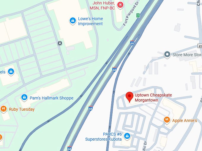 16. uptown cheapskate morgantown map