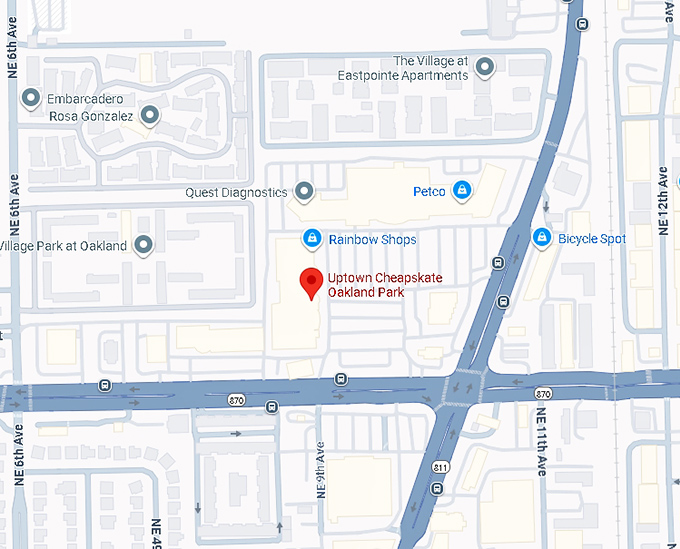 16. uptown cheapskate oakland park map