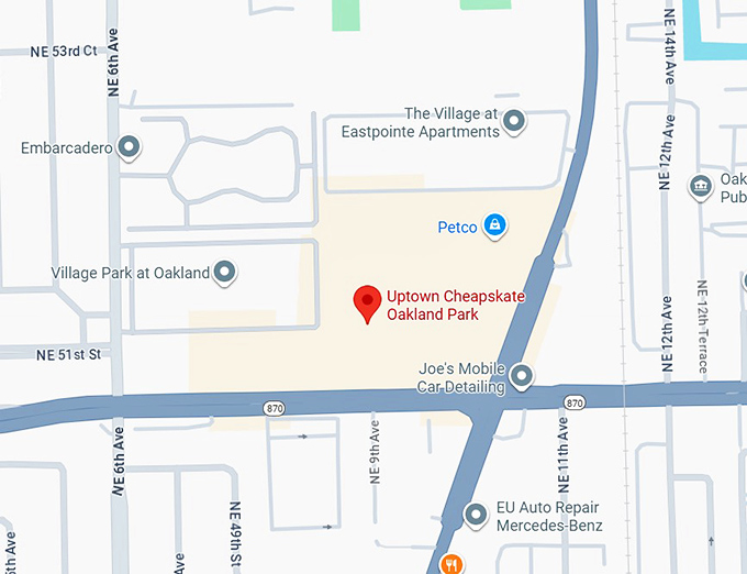 16. uptown cheapskate oakland park map
