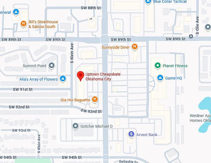 16. uptown cheapskate oklahoma city map