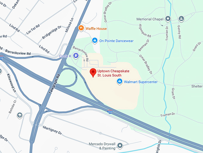 16. uptown cheapskate st. louis south map