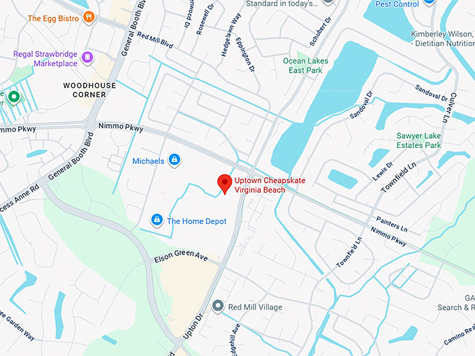 16. uptown cheapskate virginia beach map