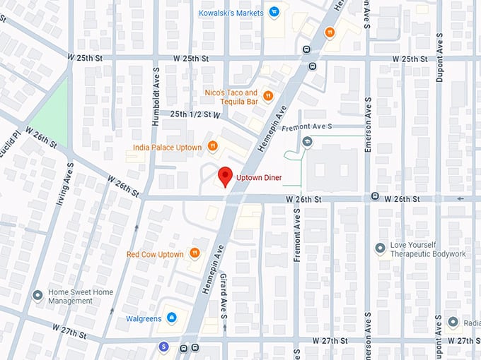 16. uptown diner map