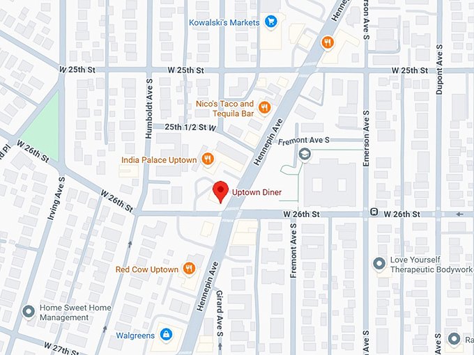 16. uptown diner map