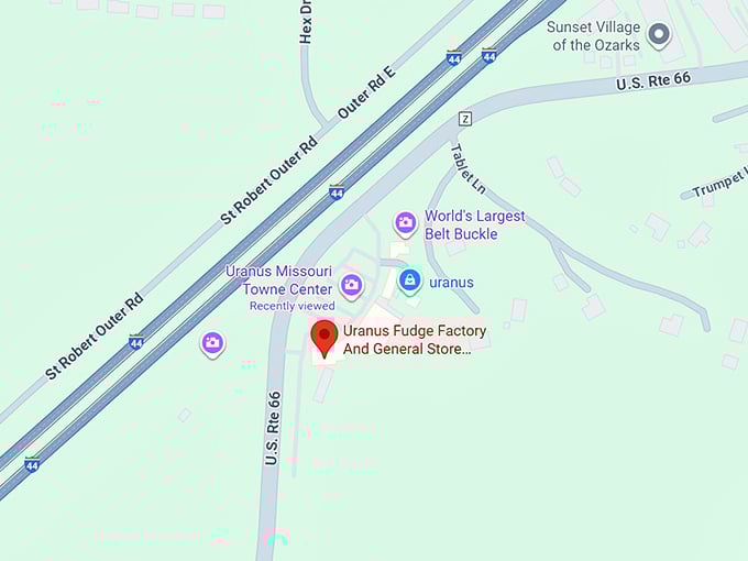 16. uranus fudge factory and general store uranus missouri map