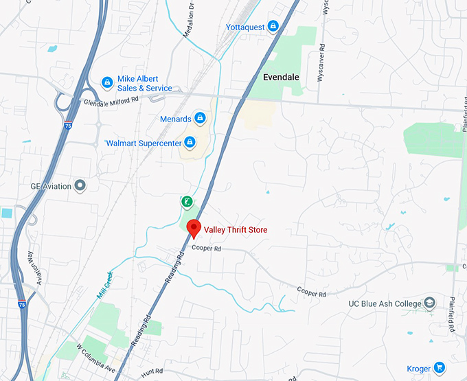 16. valley thrift store map