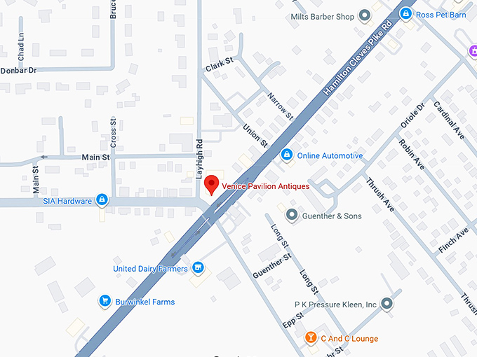 16. venice pavilion antiques map