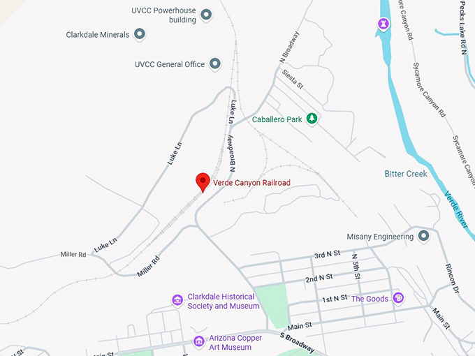 16. verde canyon railroad map