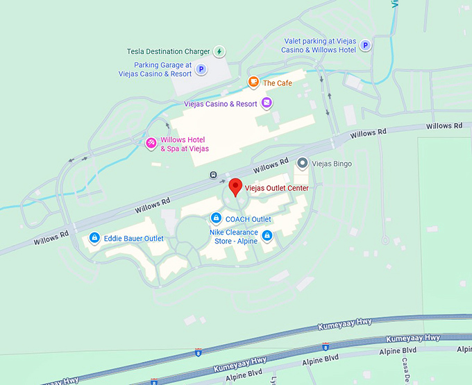 16. viejas outlet center map
