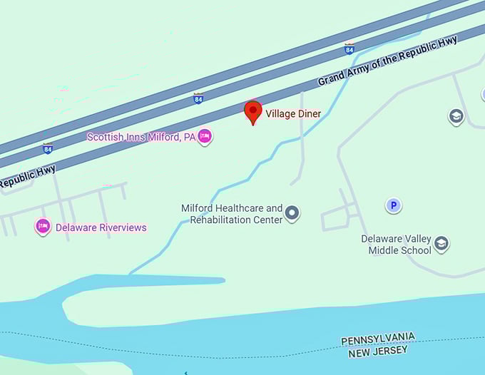 16. village diner map