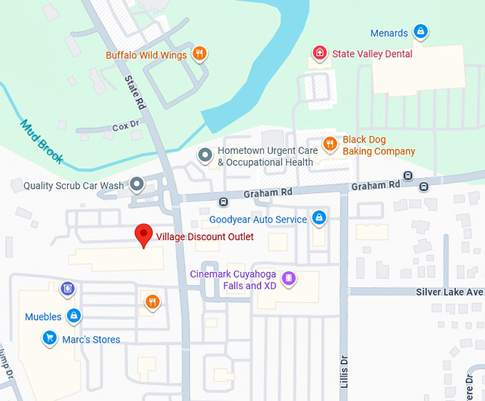 16. village discount outlet map