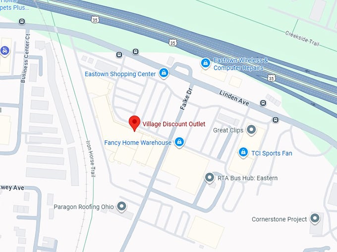 16. village discount outlet map