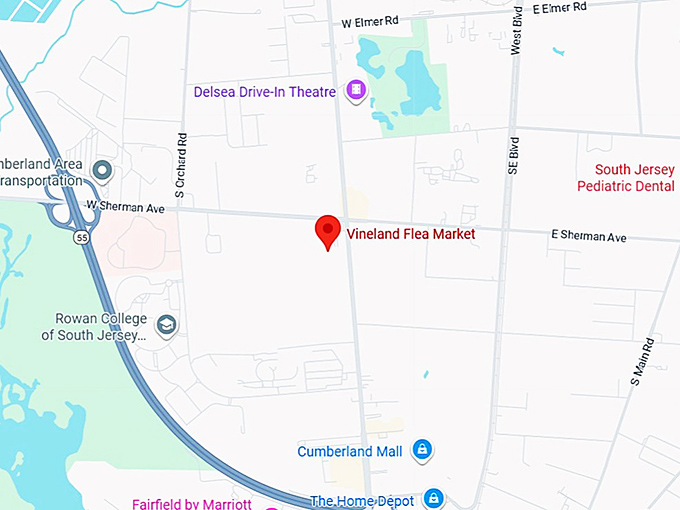 16. vineland flea market map