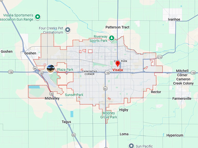 16. visalia map