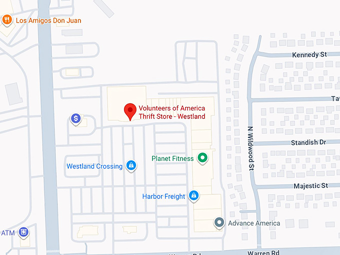 16. volunteers of america thrift store westland map