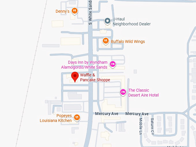 16. waffle & pancake shoppe map