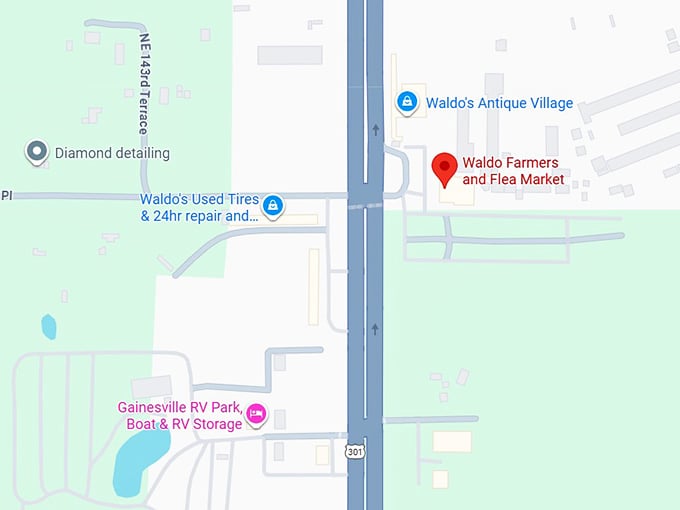 16. waldo farmers and flea market map