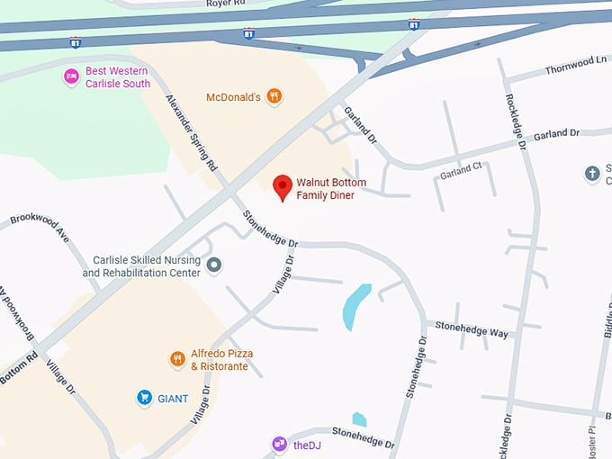 16. walnut bottom family diner map