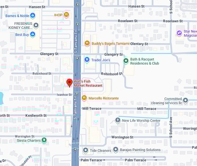 16. walt&rsquo;s fish market restaurant map