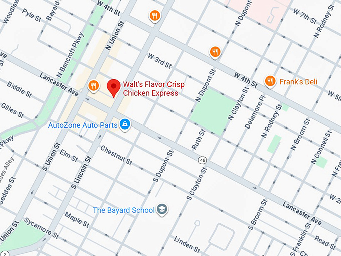 16. walt's flavor crisp chicken express map