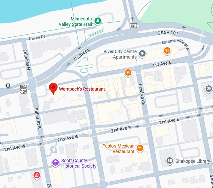 16. wampach&rsquo;s restaurant map