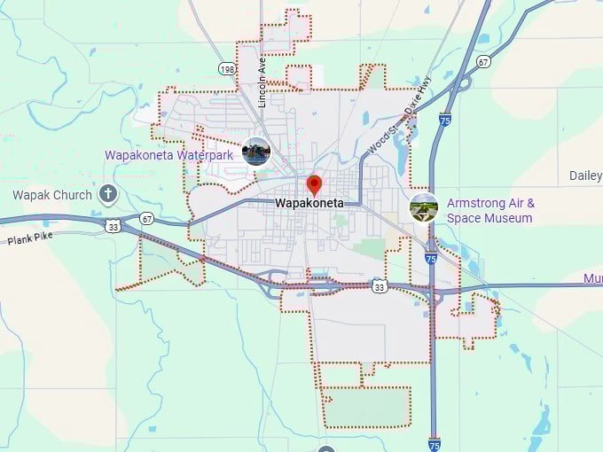 16. wapakoneta map