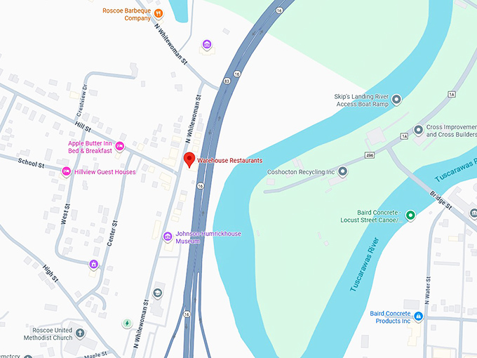 16. warehouse restaurants map