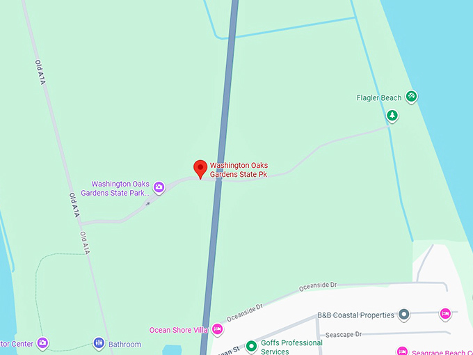 16. washington oaks gardens state park map