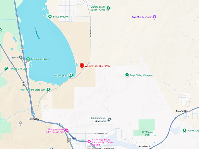 16. washoe lake state park map