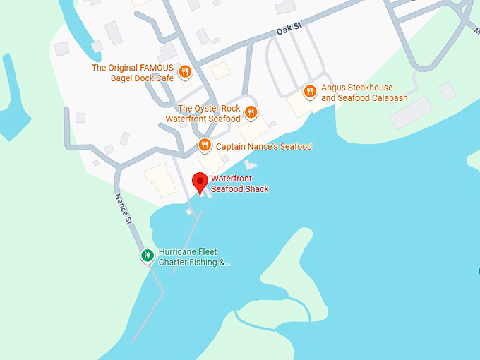 16. waterfront seafood shack map