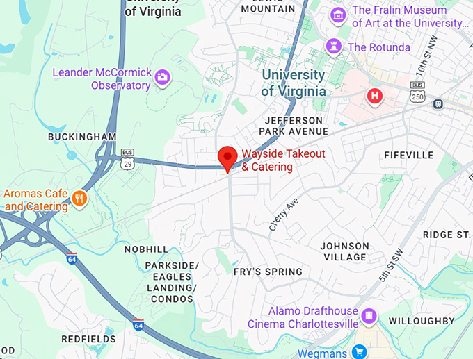 16. wayside takeout & catering map