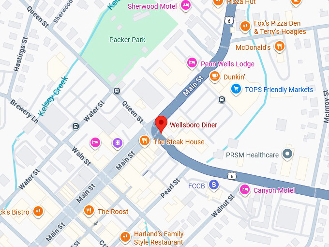 16. wellsboro diner map