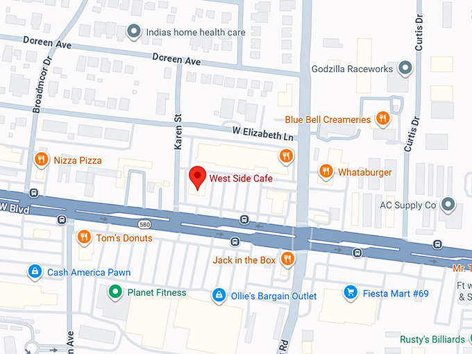 16. west side cafe map