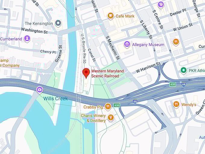 16. western maryland scenic railroad map