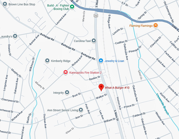 16. what a burger #10 map