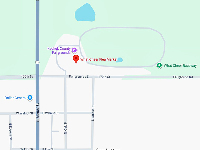 16. what cheer flea market map